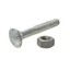 Pack of 5 Galvanised M16 (16 mm) x 100mm Cup Head Bolt & Nut Carriage ...