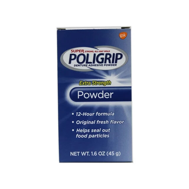 3 x Poligrip Denture Adhesive Fixative Powder 45g (Alternative to Ultra ...