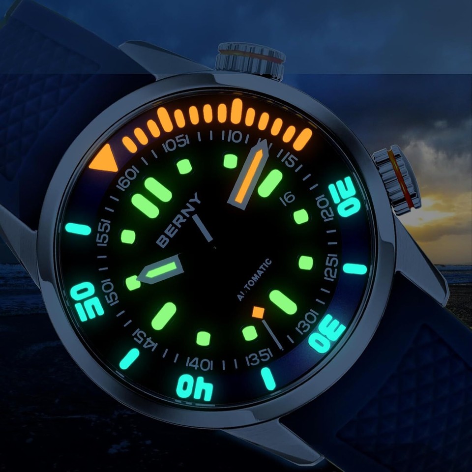 BERNY Watch Automatic Compressor Diver V3-AM339M Men's Blue | eBay