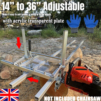 14" - 36" Portable Chainsaw Mill Lumber Milling Planking Guide Bar ...