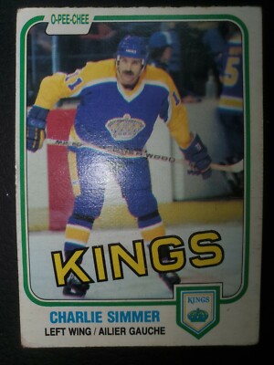 Charlie Simmer Los Angeles Kings 1981-82 O-Pee-Chee OPC NHL Hockey Card ...