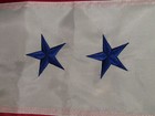 12x18 Embroidered Two Star Blue Military Service Nylon Flag 12"x18 ...
