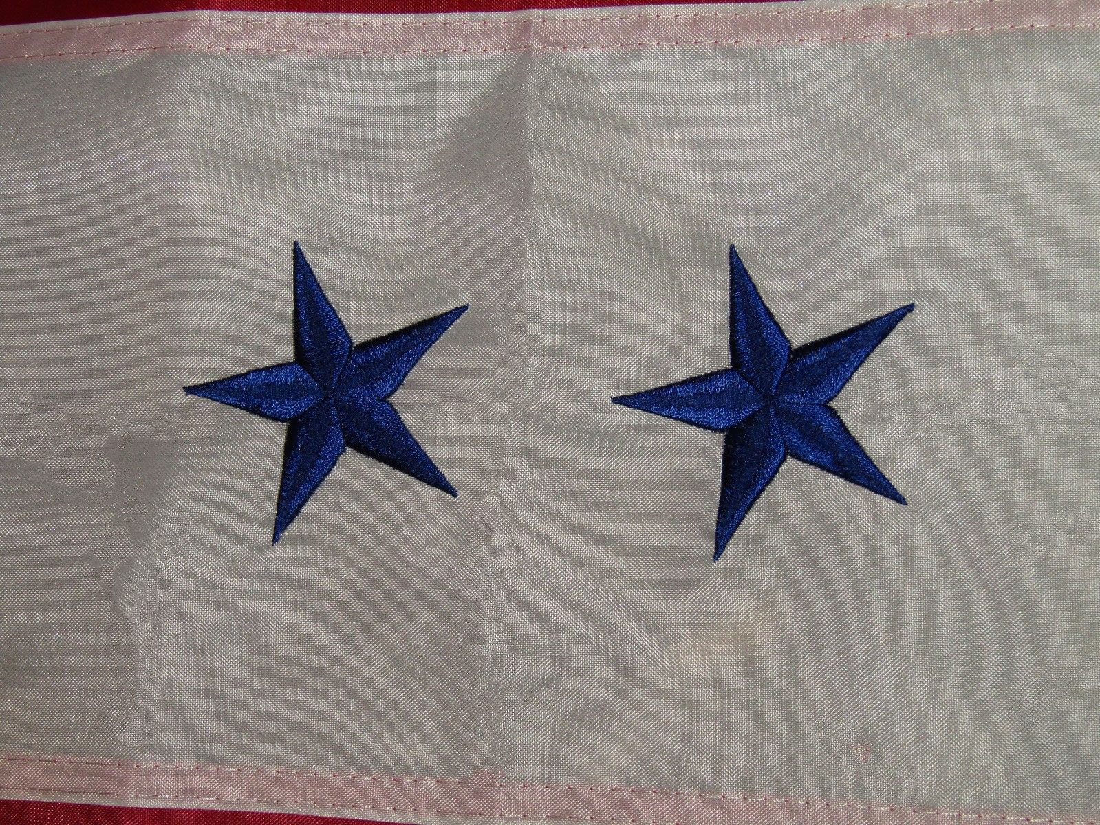 12x18 Embroidered Two Star Blue Military Service Nylon Flag 12"x18 ...