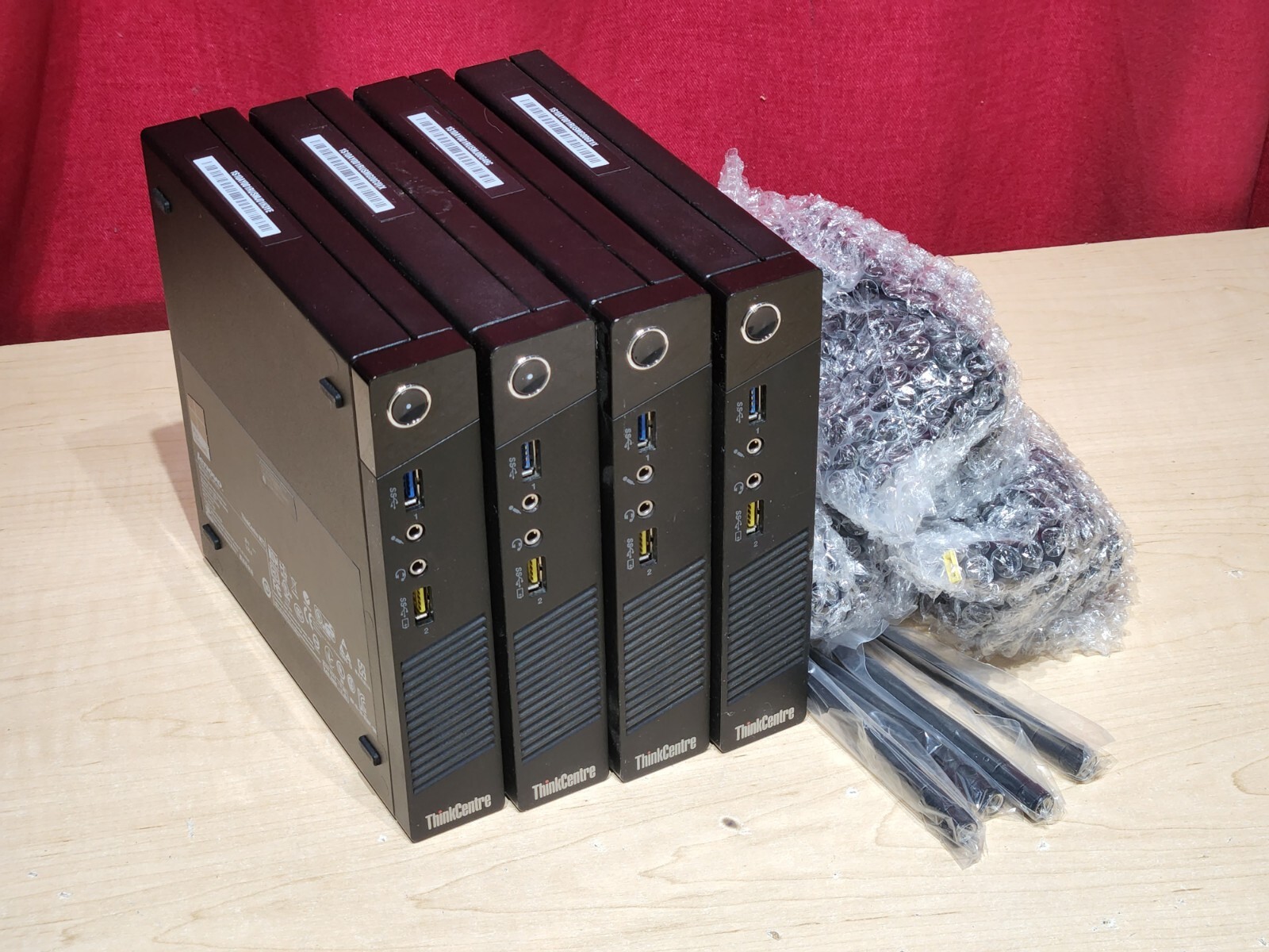 Lot of 4 Lenovo ThinkCentre M73 Tiny PC 2.90GHz 8GB 500GB HDD Win 11 ...