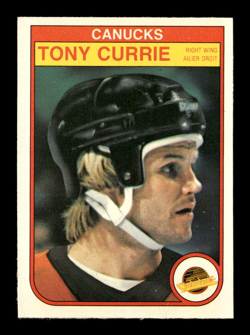 1982-83 O-Pee-Chee #341 Tony Currie Vancouver Canucks EX-MT Hockey Card ...