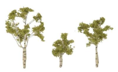 Woodland Scenics TR1605 N/HO Prem Paper Birch Tree 1-11/16" 3" (3 ...