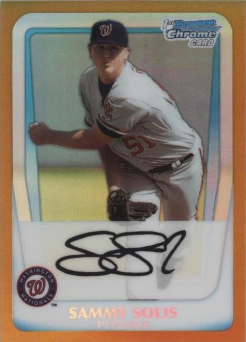 2011 Bowman - Chrome Prospects Sammy Solis #BCP106 Gold Refractor /50 ...