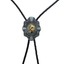 Western Cowboy Bolo Tie Black Stone Obsidian Rodeo Dance Necktie ...