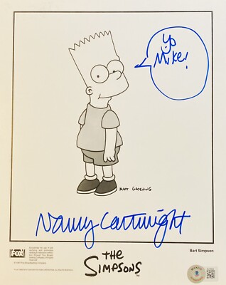 NANCY CARTWRIGHT Autographed Signed 8x10 Photo Beckett COA “The ...