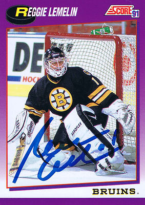 REGGIE LEMELIN SIGNED 1991 SCORE BRUINS CARD AUTO ~AUTHENTIC | eBay