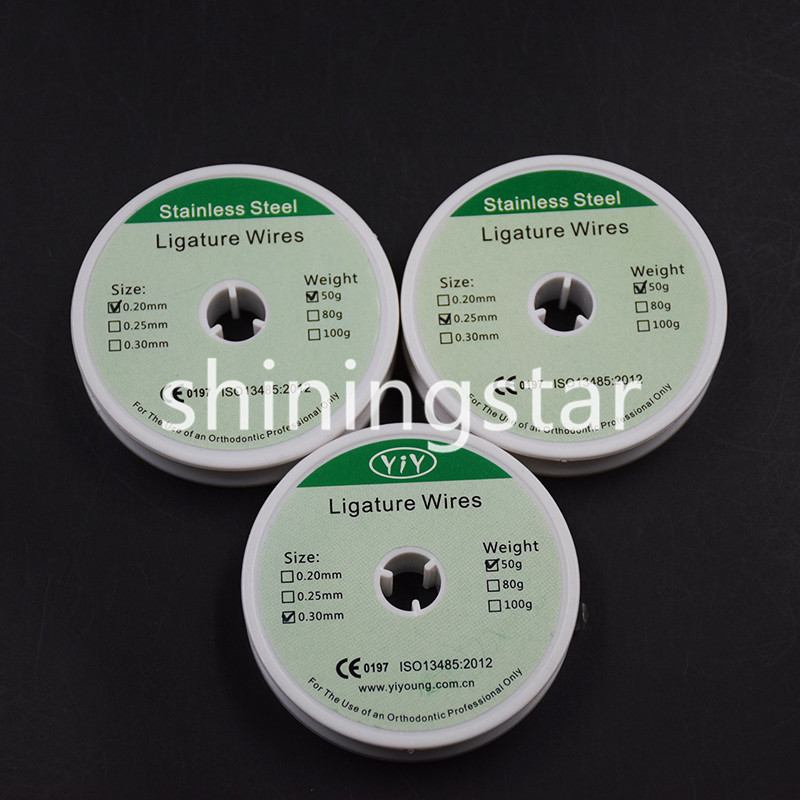 5 Rolls Dental Stainless Steel Ligature Wire Surgical Spool Round 25mm ...
