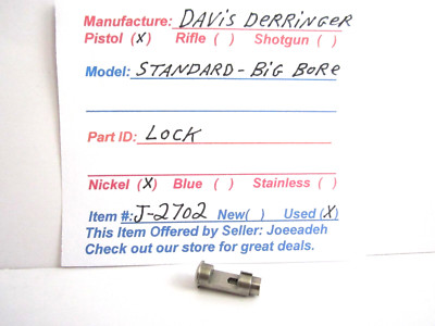 DAVIS DERRINGER - STANDARD OR BIG BORE CAL. (LOCK-NICKEL) (J-2702) | eBay