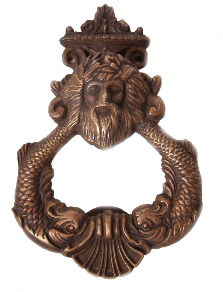 SOLID BRASS DOOR KNOCKER shaped like SKELETON/SKULL, PIG, IRISH ...