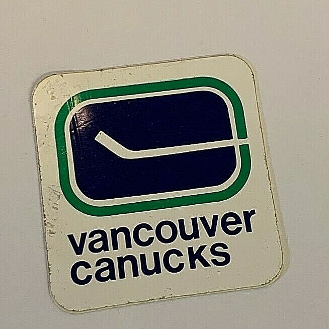Vintage Unused Vancouver Canucks Decal White Blue Green Team Logo NHL ...