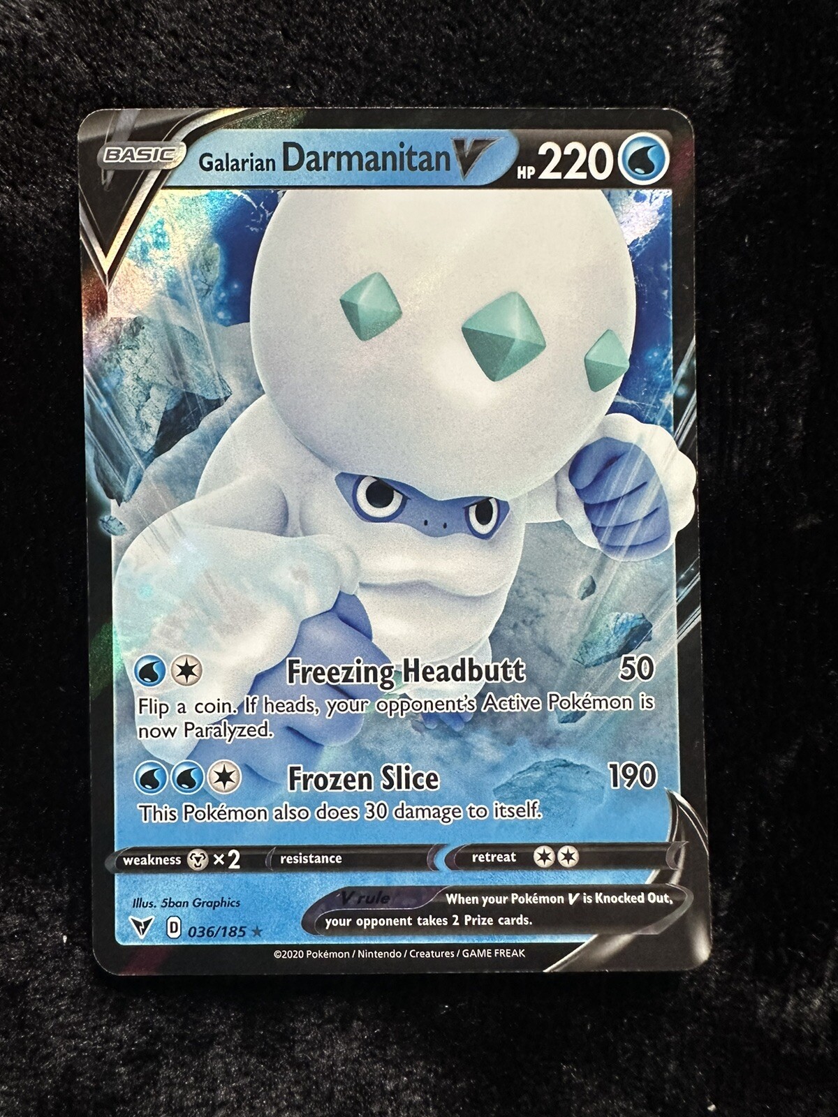 Pokémon TCG Galarian Darmanitan V Vivid Voltage 036/185 Holo Ultra Rare ...