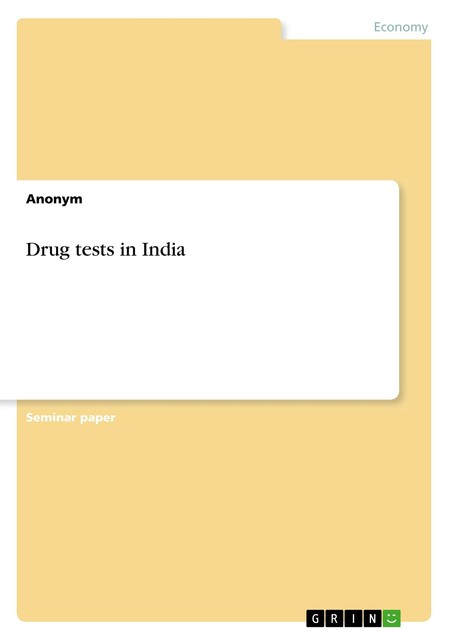 Drug Tests in India von Anonym (2018, Taschenbuch) online kaufen | eBay.de