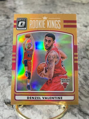 2016-17 Optic Orange DENZEL VALENTINE Rookie Kings Bulls Michigan State ...