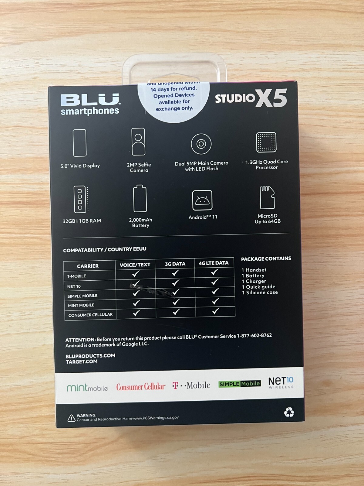 New Factory Unlocked BLU Studio X5 Android Dual SIM GSM Cell Phone 32GB ...