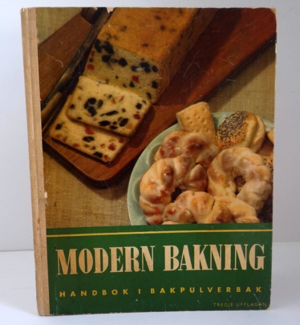 Modern Bakning BAKING Danish Cookbook Marabou Bakpulver HC 1941 Illus ...