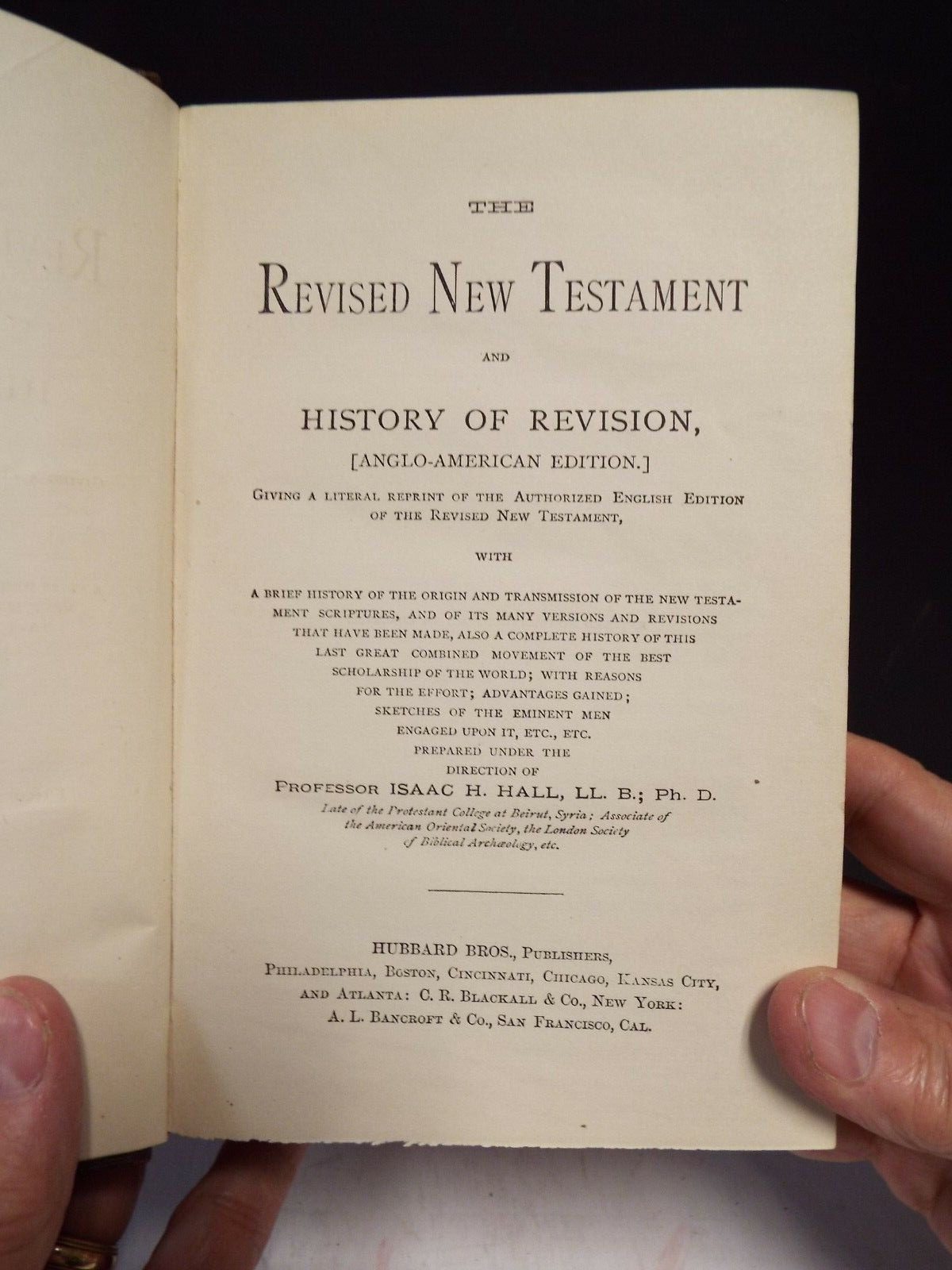 1881 Circa - Revised New Testament and the History of Revision ...