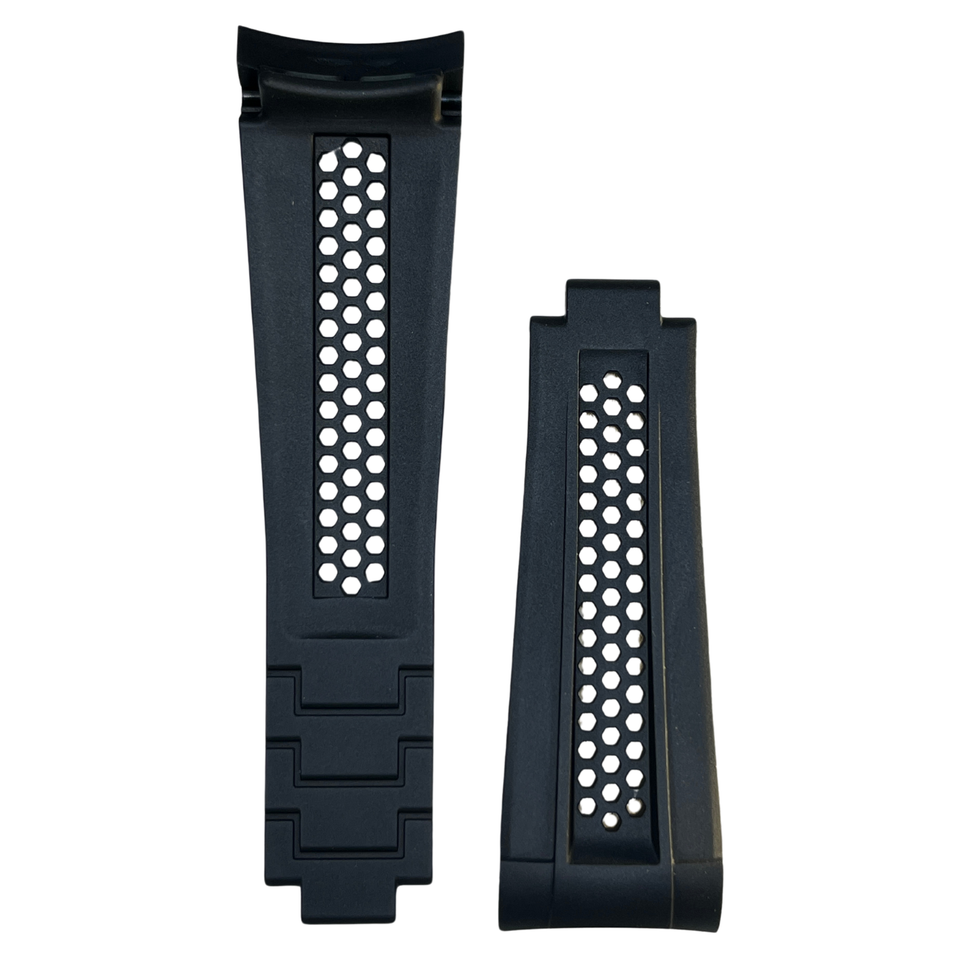 20mm Rubber Rally Racing Watch Band +/- Glide Lock Style Deployment ...