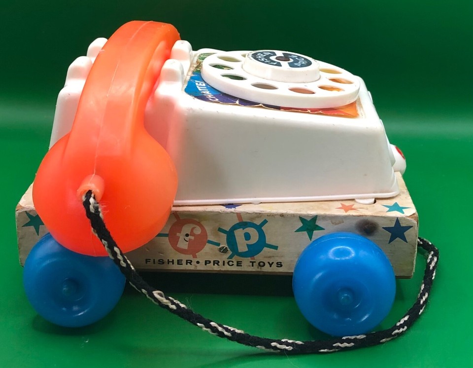 Vintage 1961 Fisher Price Chatter Box Telephone Pull Toy-SEE VIDEO ...