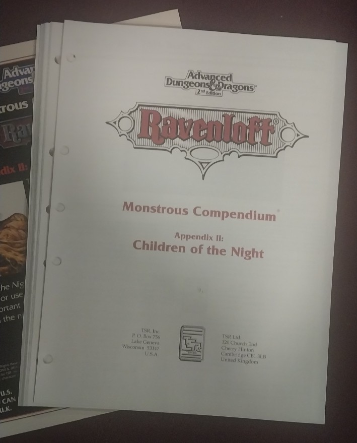 Ravenloft II Monstrous Compendium Volume Fifteen D&D Dungeons & Dragons TSR 2139 | eBay