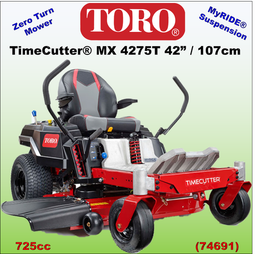 Toro MX4275T Zero Turn 42"/107cm Ride On Mower Lawnmower Garden Tractor ...