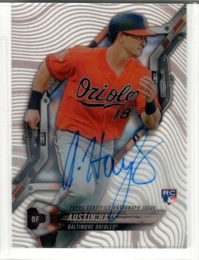 AUSTIN HAYES 2018 Topps High Tek ON CARD AUTO RC ROOKIE HT-AH BALTIMORE ...