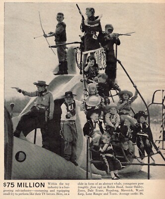 1958 KIDS in WESTERN COSTUMES/ZORRO/ANNIE OAKLEY/WYATT EARP/LONE RANGER ...