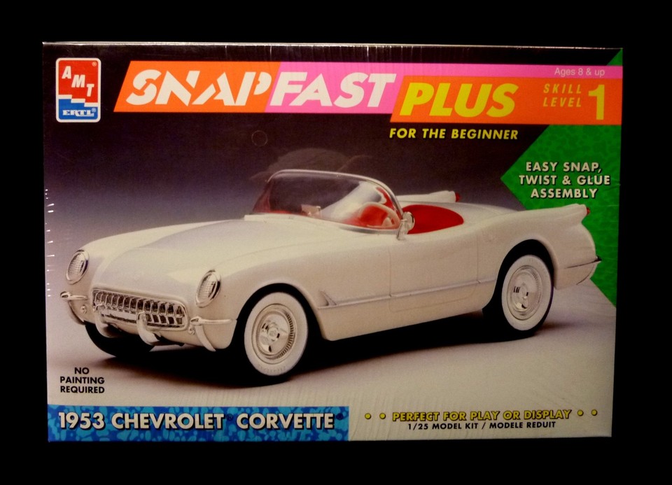 1953 Corvette Model Kit 1/25 scale Chevrolet AMT Ertl Auto Automobile ...