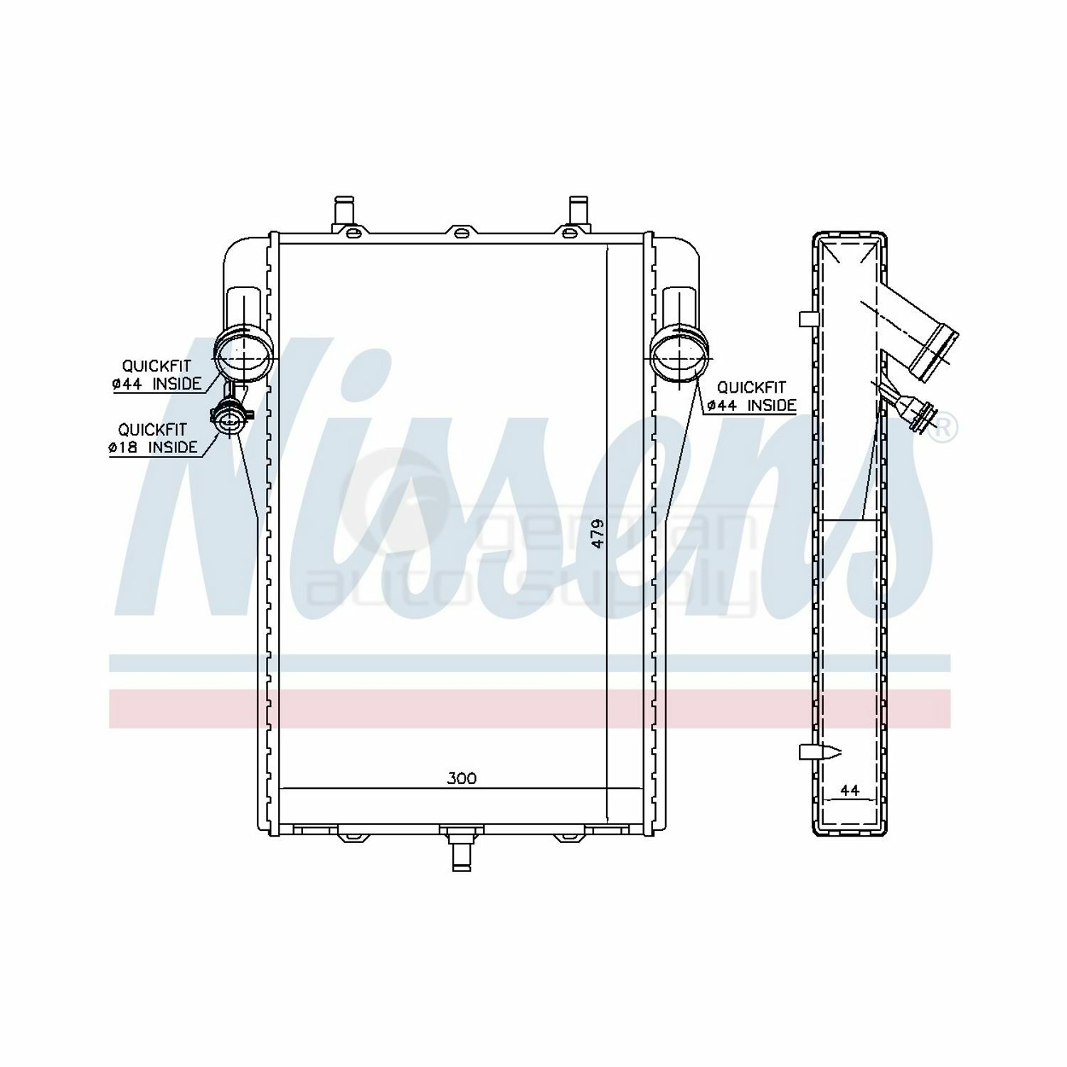 Nissens Radiator Right 63624 99610613170 for Porsche | eBay