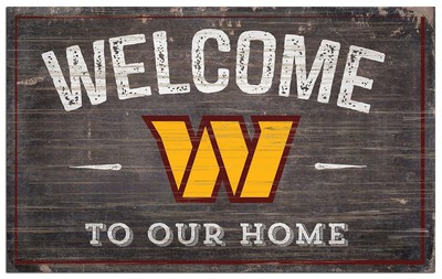 Washington Commanders Sign Wood 6x12 Welcome To Our Home Design ...