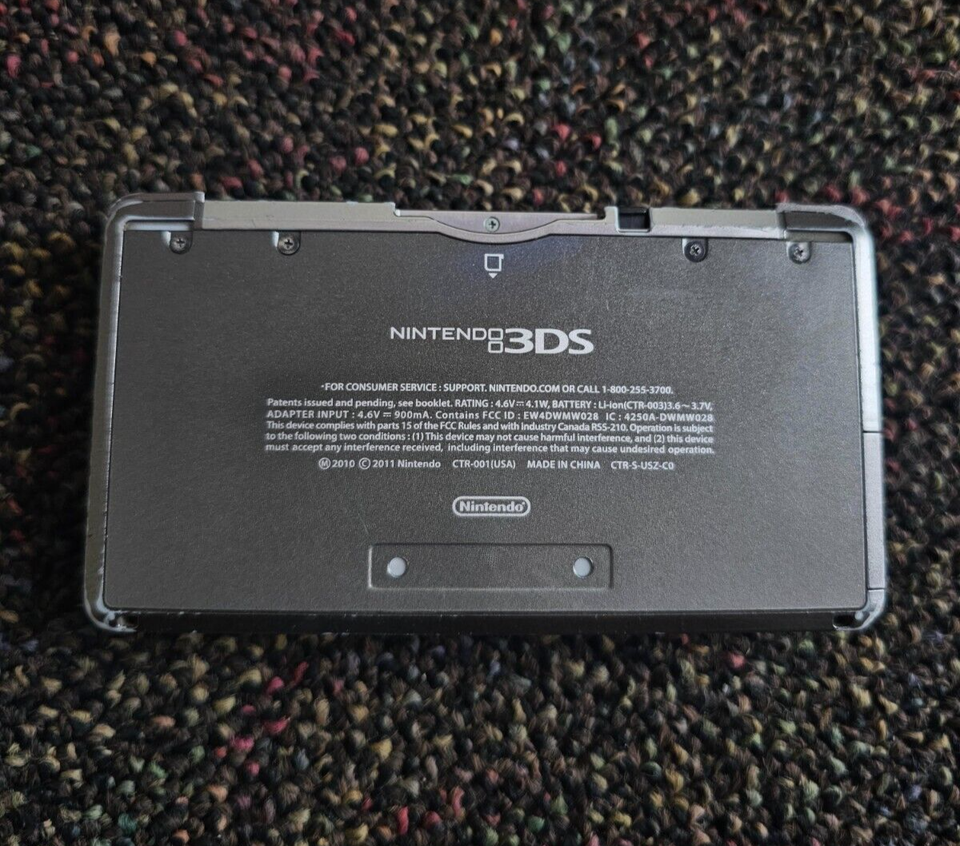 Original Nintendo 3DS Gaming Console (Midnight Black) Portable. (Read ...