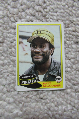 1981 TOPPS MATT ALEXANDER #68 ~ PITTSBURGH PIRATES | eBay