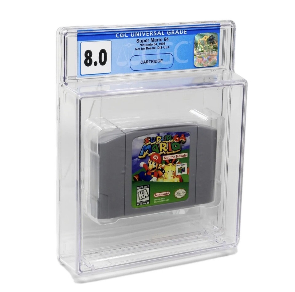 1996 N64 Super Mario 64 Graded CGC 8.0 Nintendo 64 NFR Not for Resale ...