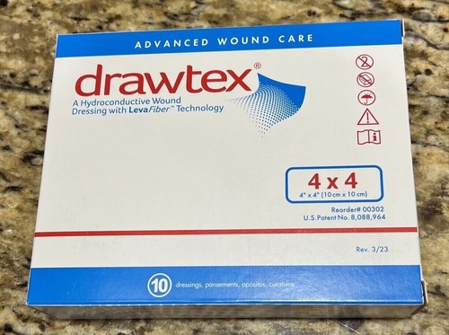 Drawtex 00302 Sterile Hydroconductive Wound Dressing 4"x4" ( Box Of 10 ...
