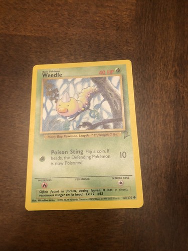 Pokemon Card Weedle 100/130 Base Set 2 | eBay