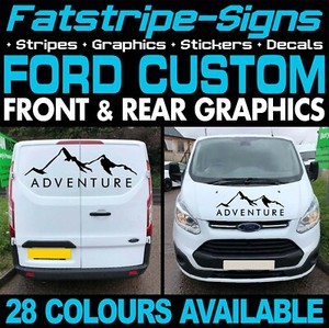 FORD TRANSIT CUSTOM SWB LWB GRAPHICS STICKERS STRIPES DECALS ST M SPORT ...