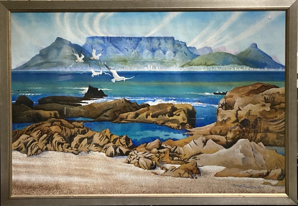 DERRICK ROBERTSON - VIEW OF CAPE TOWN & TABLE MOUNTAIN SOUTH AFRICA OIL ...