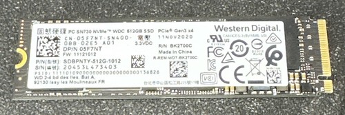 Western Digital PC SN730 NVMe WDC 512 GB SSD 1.8 Gen3 X4 | eBay
