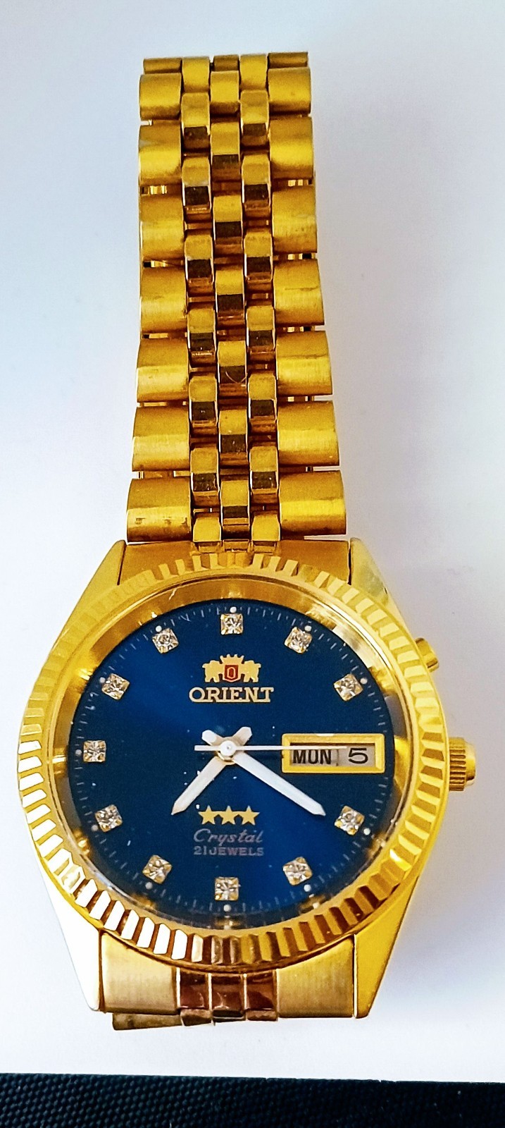 orient crystal 21 jewels 3 stars fluted bezel | eBay