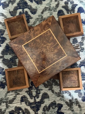 Thuya Burl Wood Morocco Puzzle Box Handmade-Carved Secret Opening ...