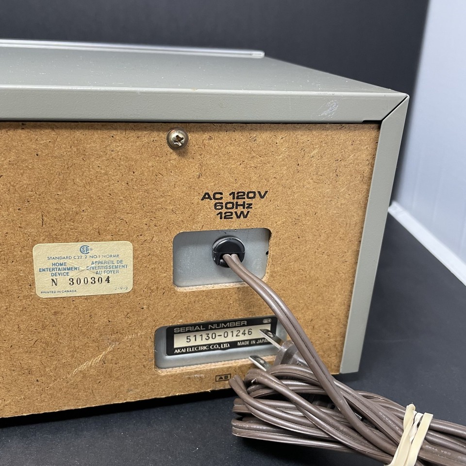 Akai CS-M02 Stereo Cassette Deck Tape Player Dolby System Silver Made ...