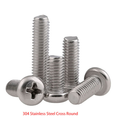 304 Stainless Steel Machine Screw Round Head Cross Screw M1 M1.2 M1.4 ...
