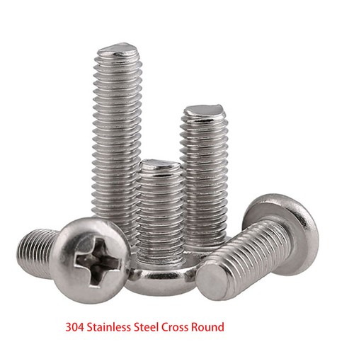 304 Stainless Steel Machine Screw Round Head Cross Screw M1 M1.2 M1.4 ...