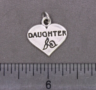 Vintage Sterling Silver SJC Daughter Heart Charm / Pendant | eBay