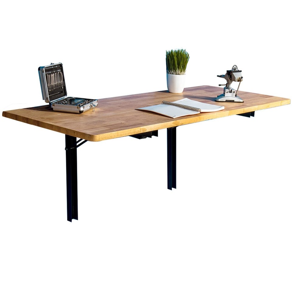Wall Mounted Folding Workbench Heavy Duty Fold Down Table Utility Bench ...