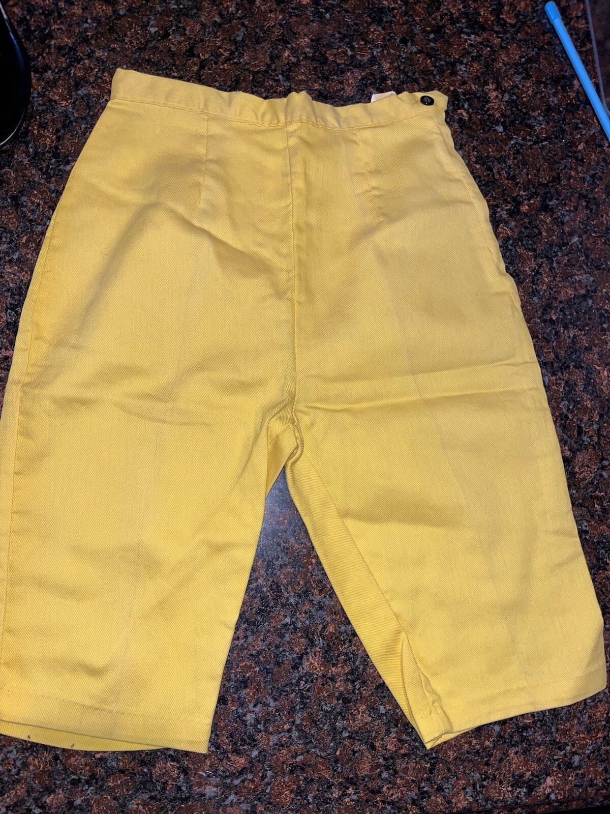 1980s 80s Vintage Mustard Yellow High Waisted Long Sh… - Gem