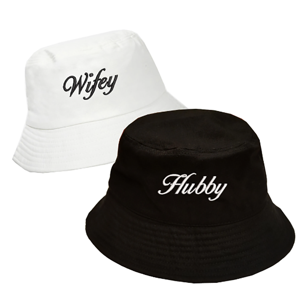 Wifey and Hubby Bucket hats, set of 2 bucket hats, custom make bucket ...